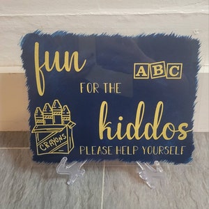 Wedding Kids Table Sign, Acrylic Kids Table Display, Fun for the Kiddos ...