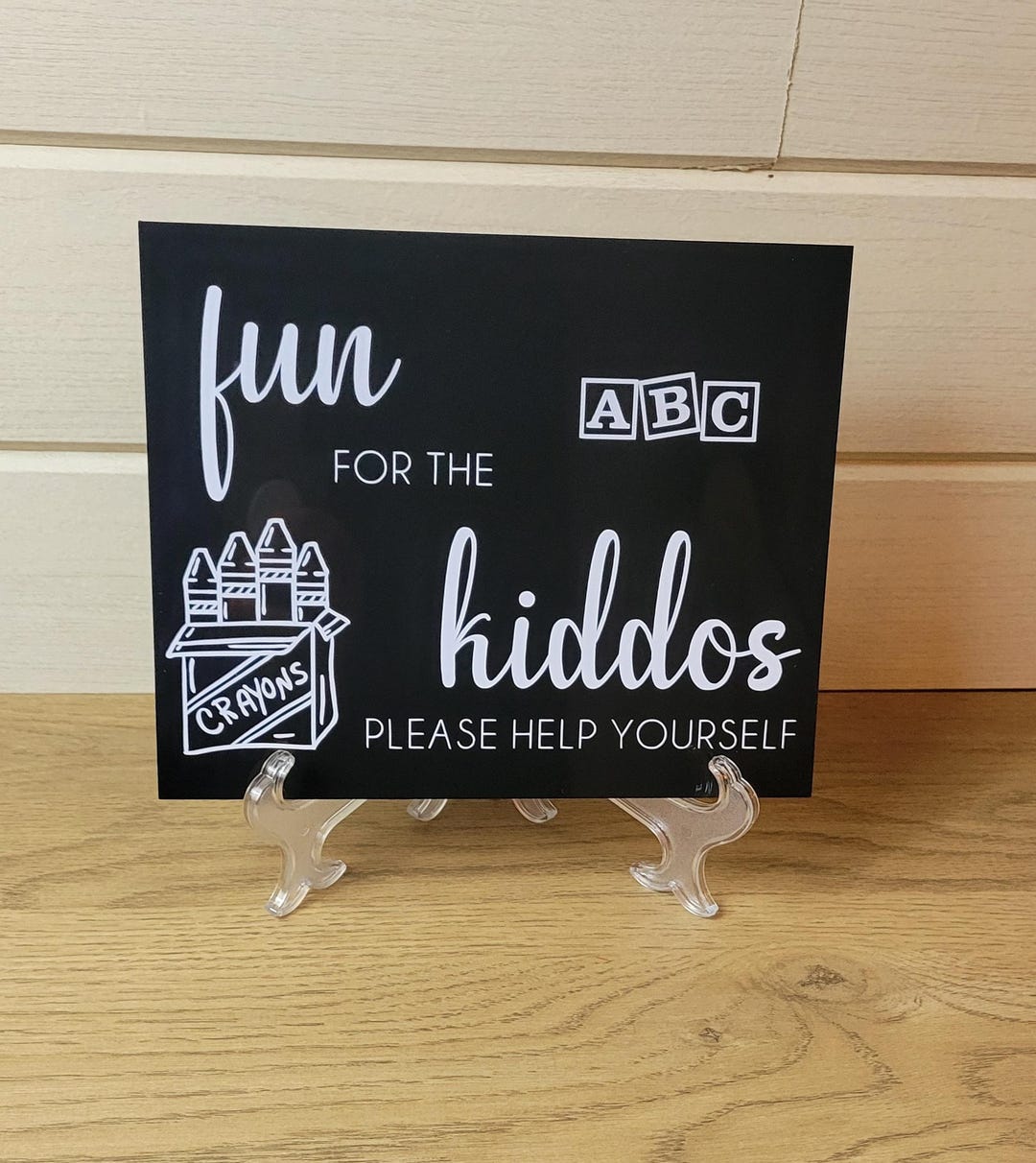 Wedding Kids Table Sign, Acrylic Kids Table Display, Fun for the Kiddos ...