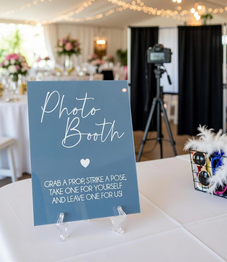 Photo Booth Acrylic Sign, Elegant, Custom, Arch - Etsy