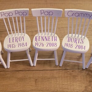 Mini Memory Chairs, White Memory Chairs, Wedding Memory Seats ...