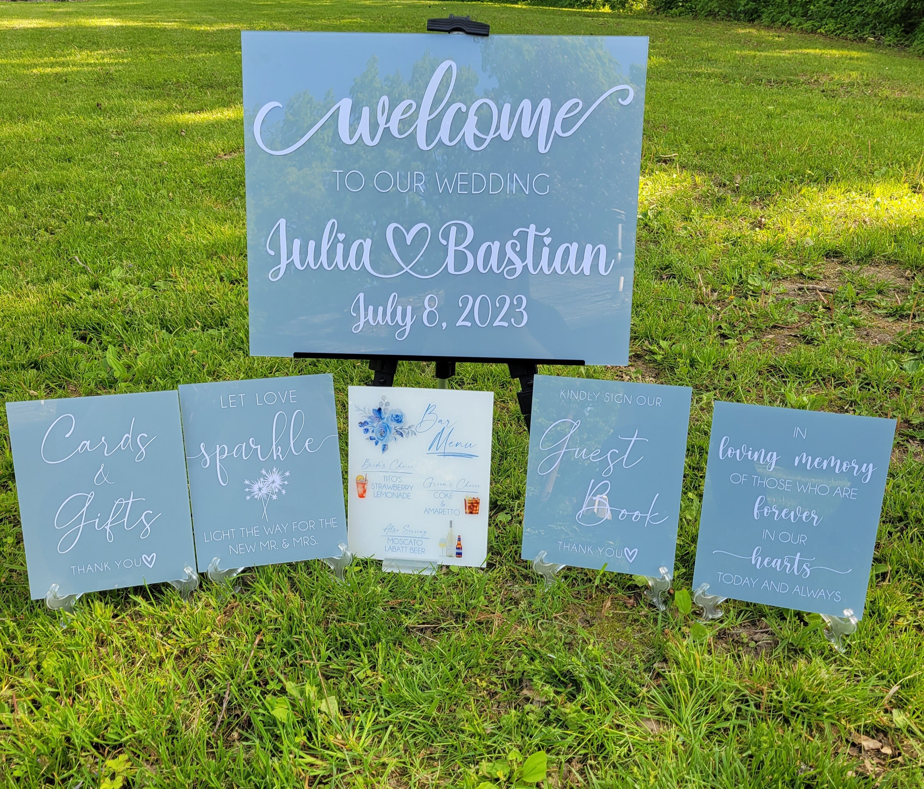 Acrylic Wedding Sign Bundles Painted Acrylic Signs Acrylic - Etsy