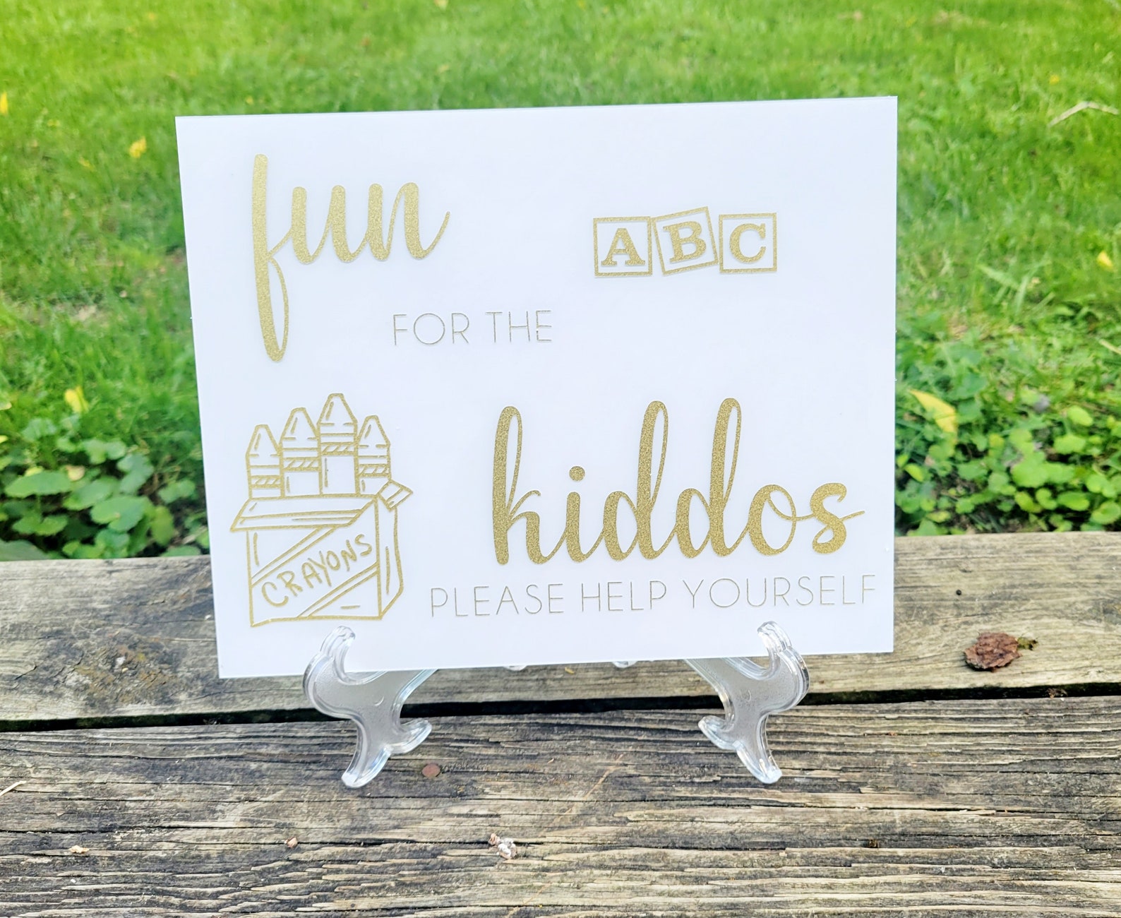 Wedding Kids Table Sign, Acrylic Kids Table Display, Fun for the Kiddos ...