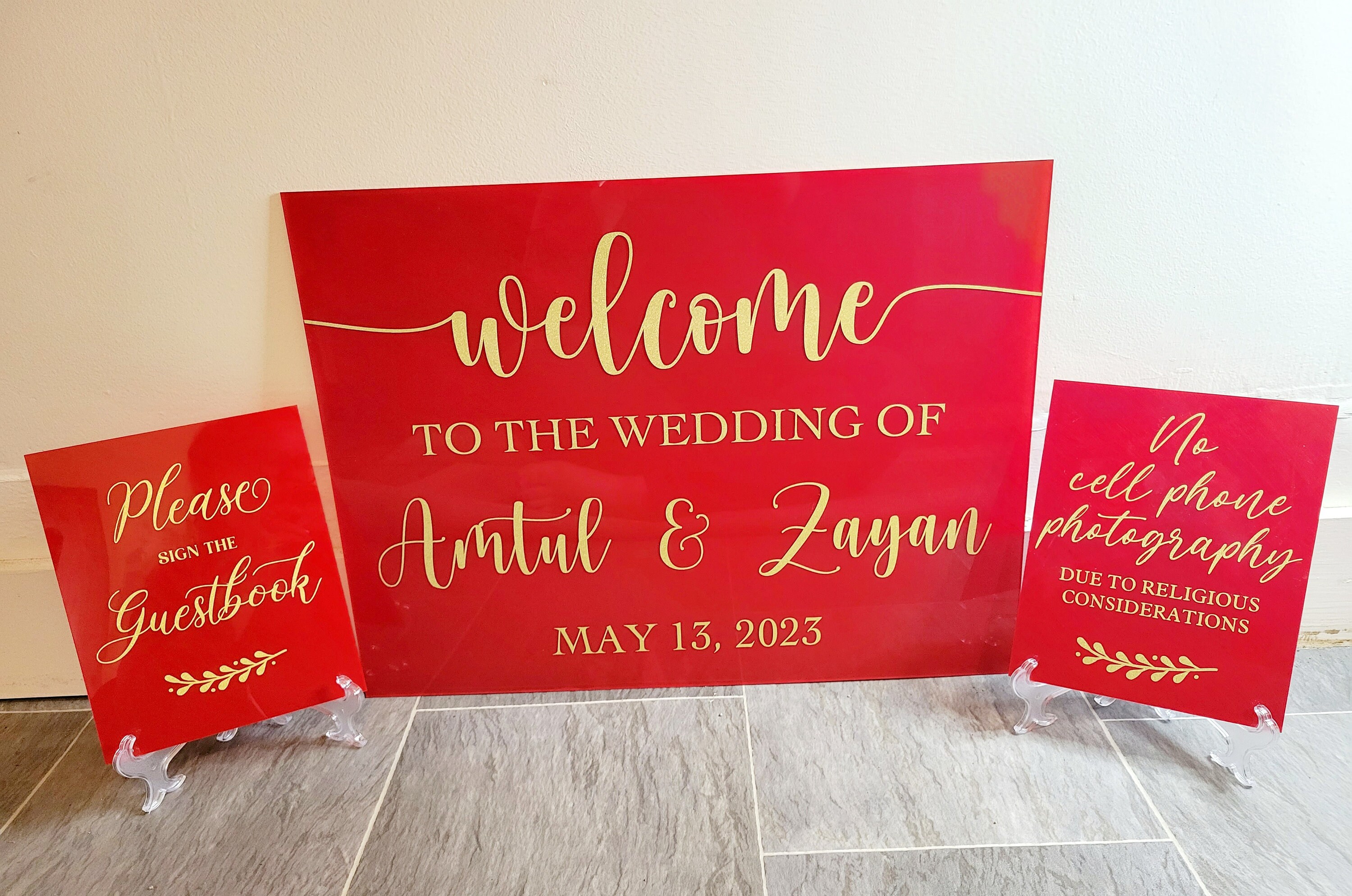 Acrylic Wedding Sign Bundles Painted Acrylic Signs Acrylic - Etsy