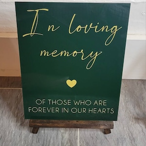 Acrylic in Loving Memory Sign, Acrylic Wedding Sign, in Memory Sign ...