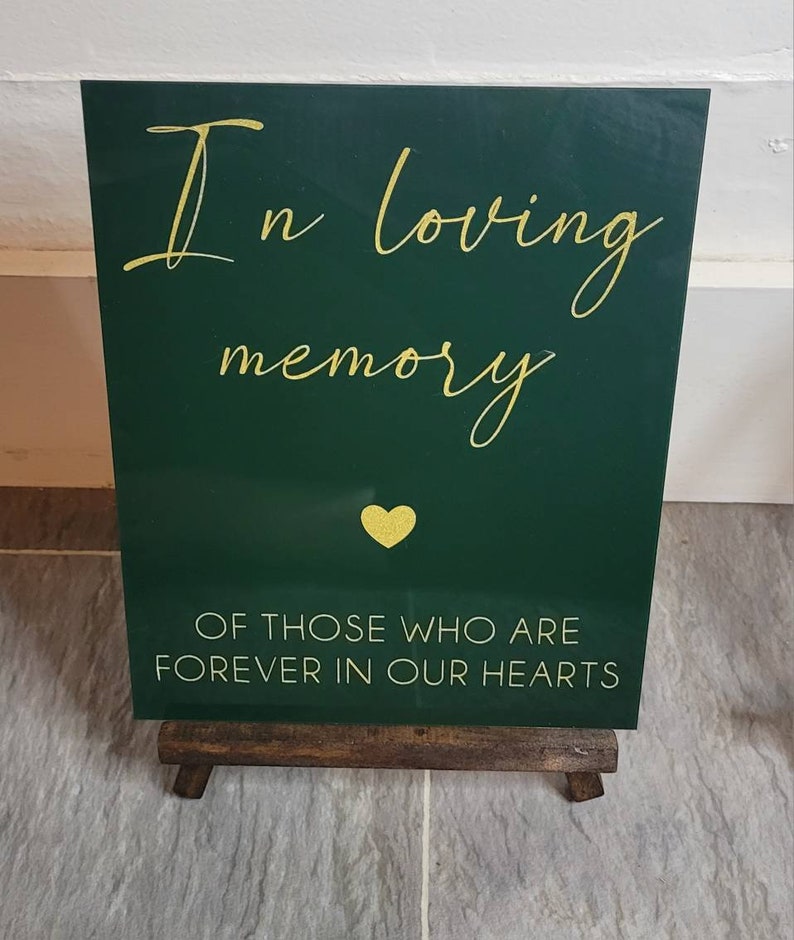 Acrylic in Loving Memory Sign, Acrylic Wedding Sign, in Memory Sign ...