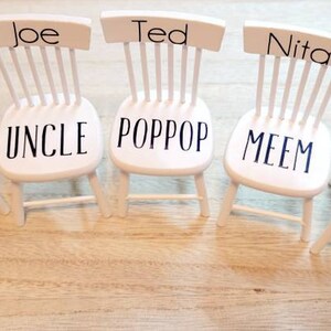 Mini Memory Chairs for Wedding Day; in Loving Memory Decor; Remembrance ...