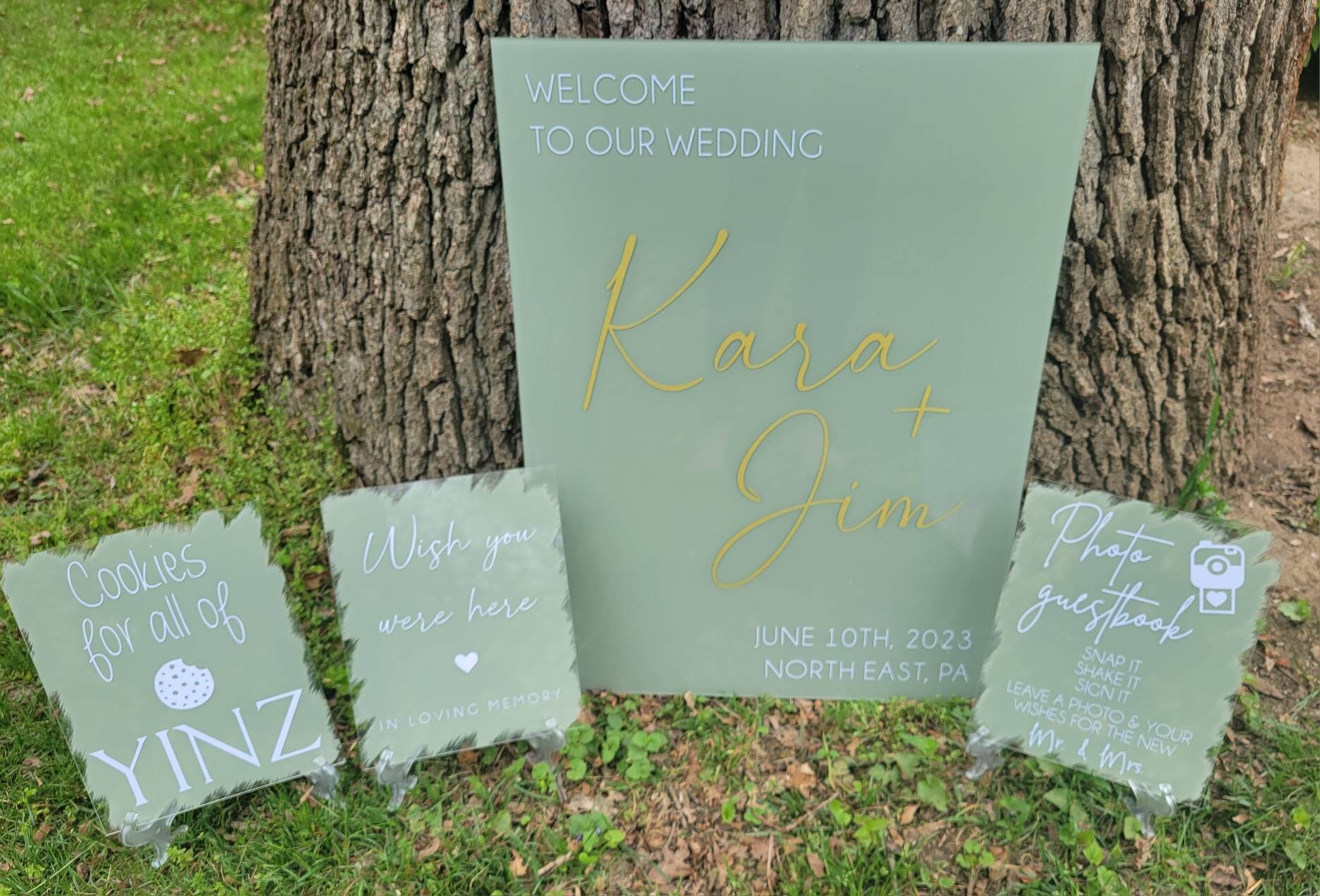 Acrylic Wedding Sign Bundles Painted Acrylic Signs Acrylic - Etsy