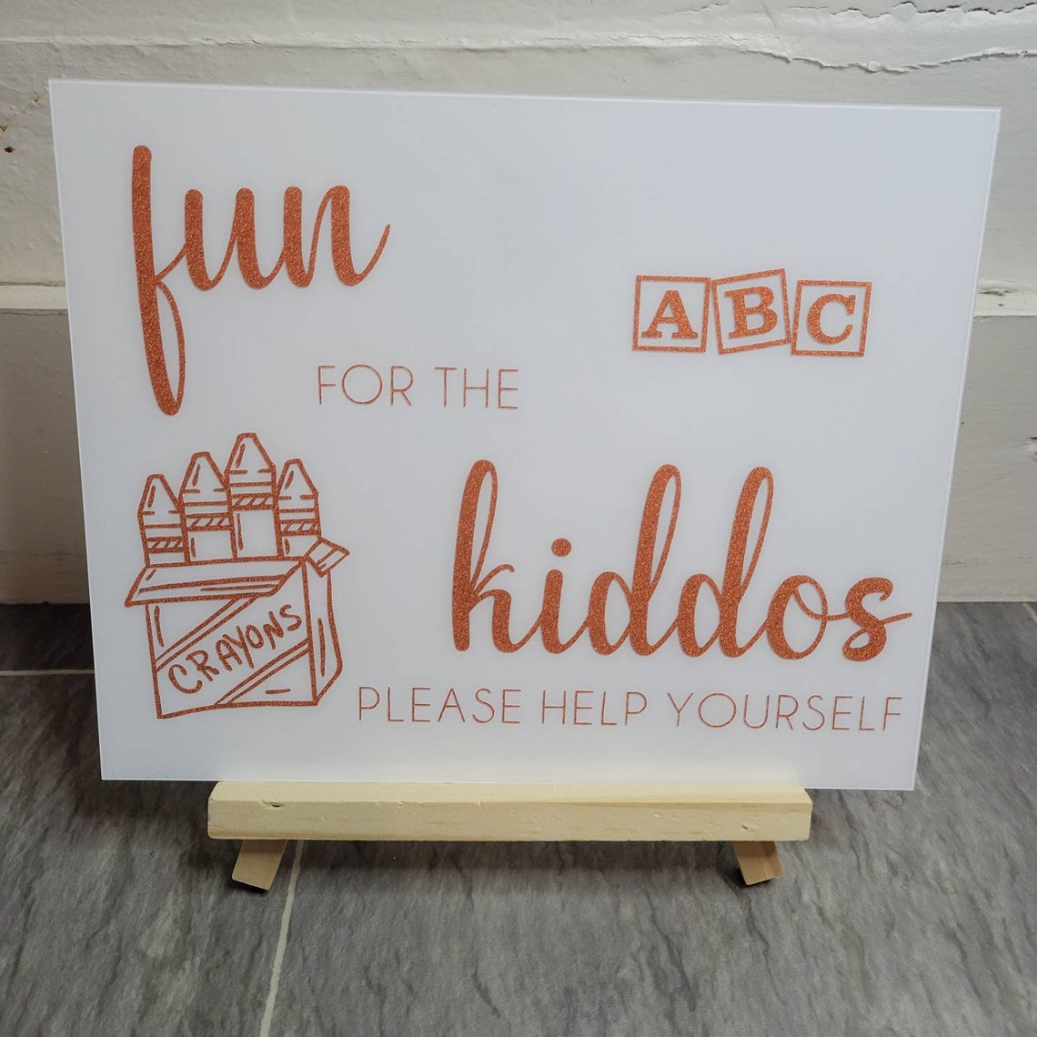 Wedding Kids Table Sign, Acrylic Kids Table Display, Fun for the Kiddos ...