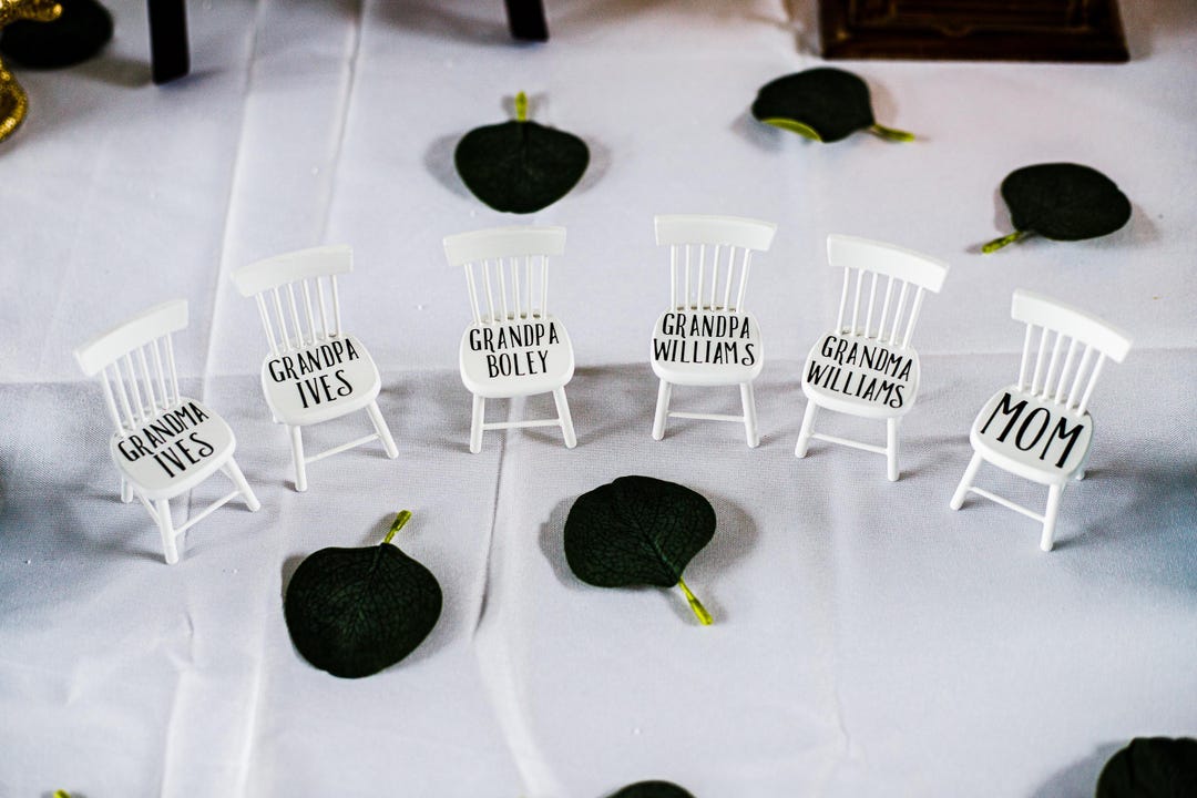 Mini Memory Chairs, White Memory Chairs, Wedding Memory Seats ...
