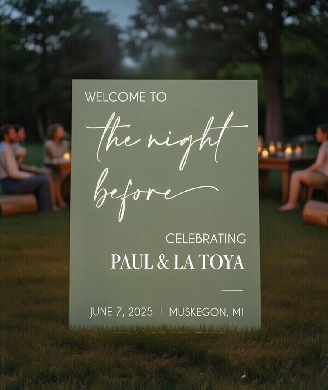 The Night Before Rehearsal Dinner Acrylic Wedding Sign: One More Day ...