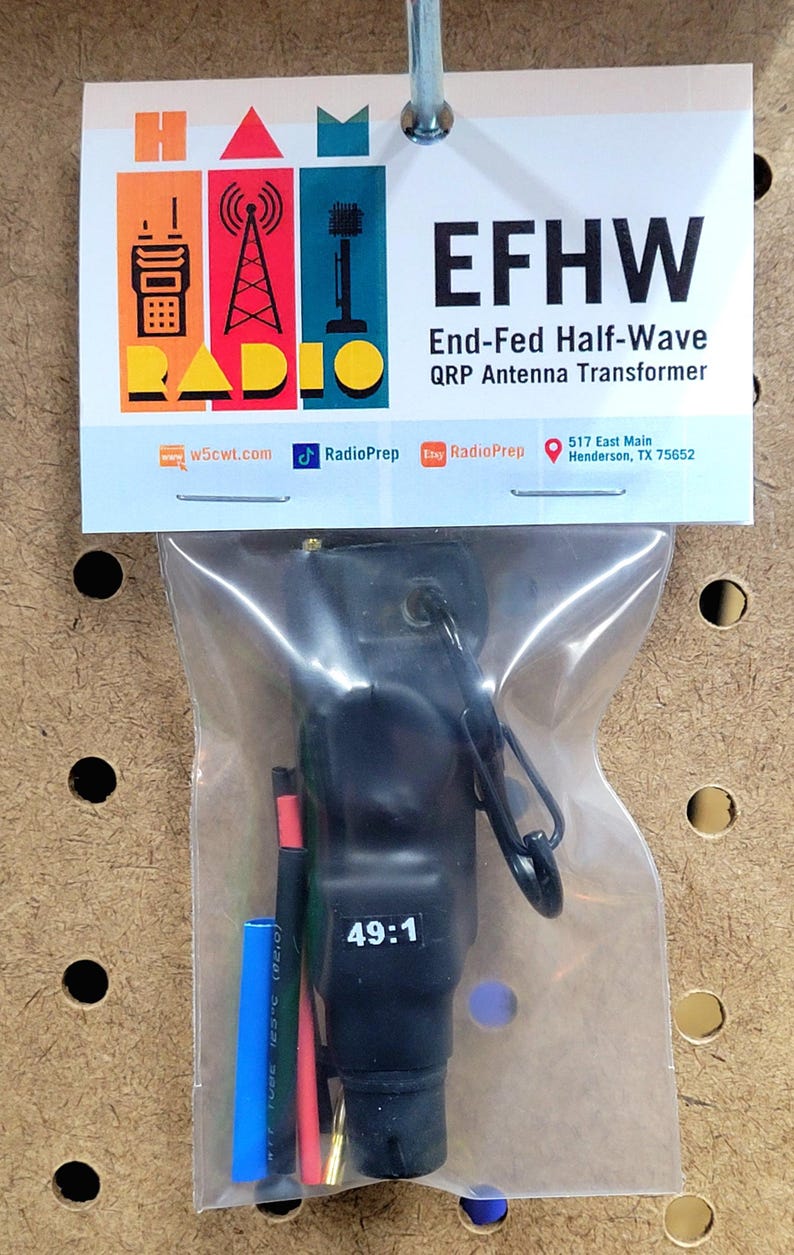 EFHW Antenna Transformer | W5CWT Portable HF QRP Field Radio Gear (80m ...