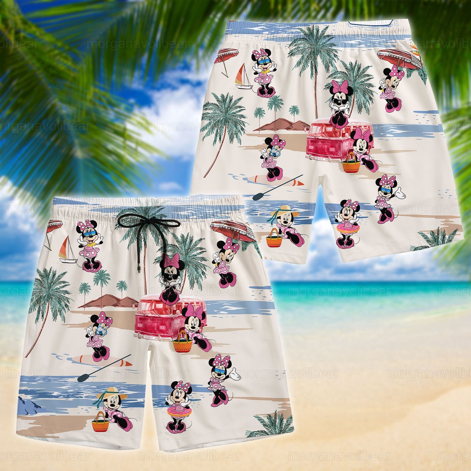 Minnie Hawaiian Shirt, Minnie Mouse Shirt, Minnie Hawaiian Shorts ...