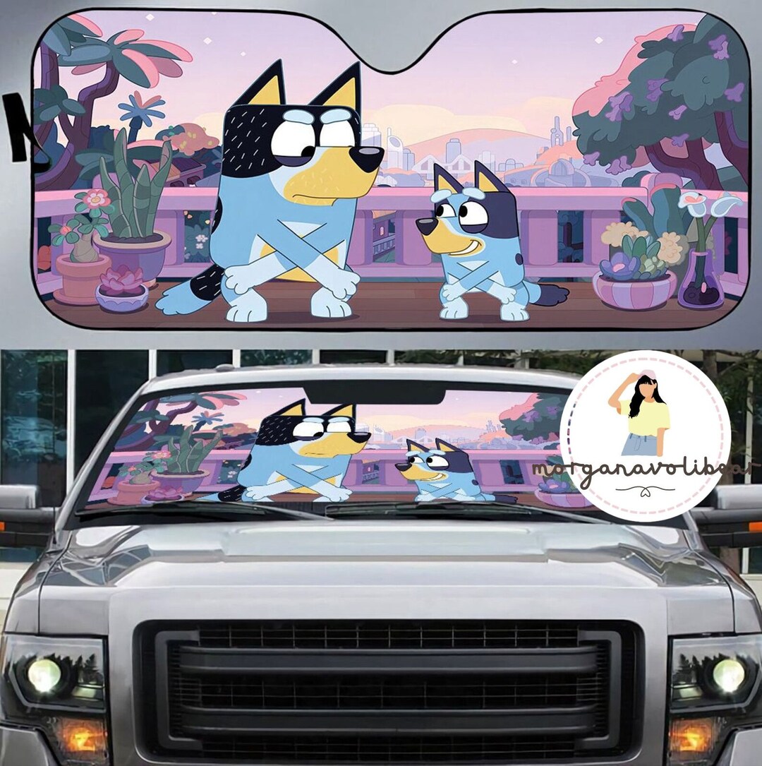 Bluey Car Auto Sun Shade Bluey Dad Car Sun Shade Bluey Car - Etsy Australia