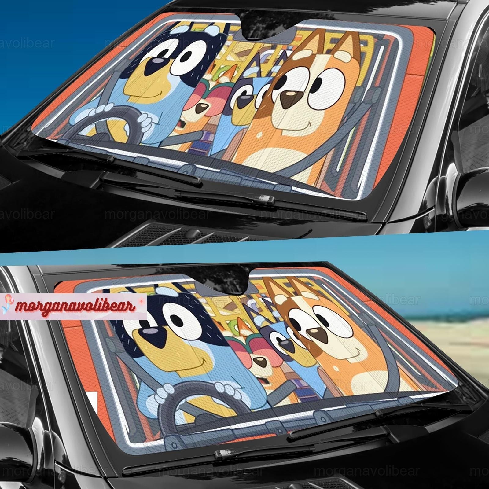 Bluey Family Car Sun Shade Bluey Car Decor Bluey Car Sun - Etsy México
