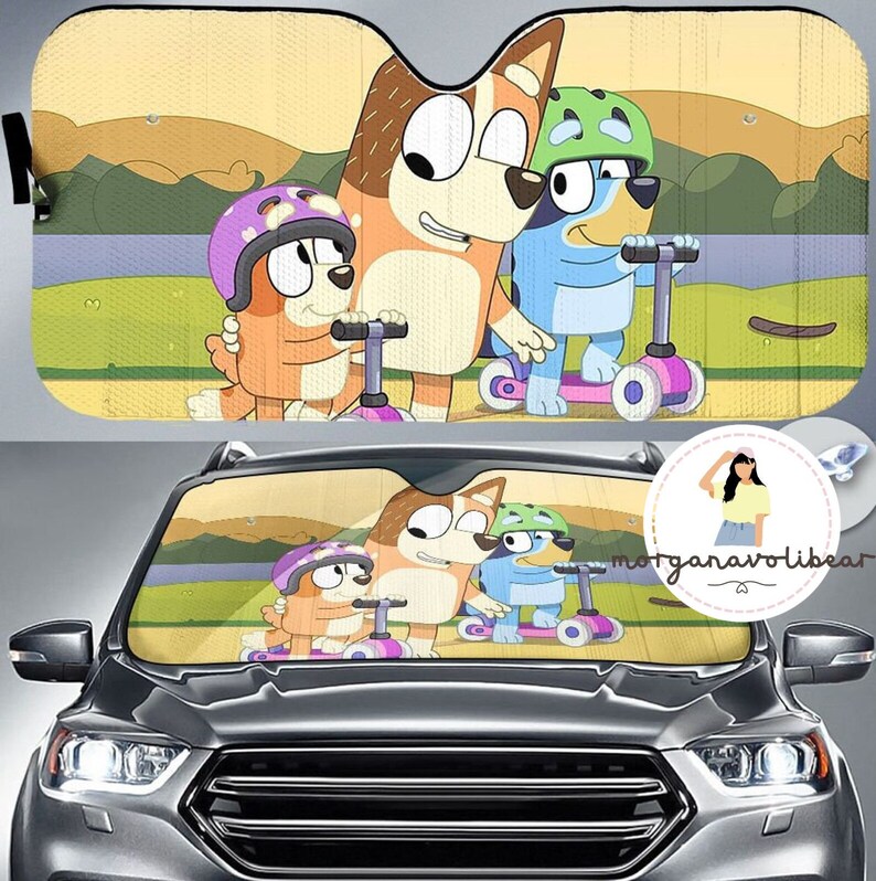 Bluey Family Car Sun Shade Bluey Family Sunshade Bluey Car - Etsy Australia