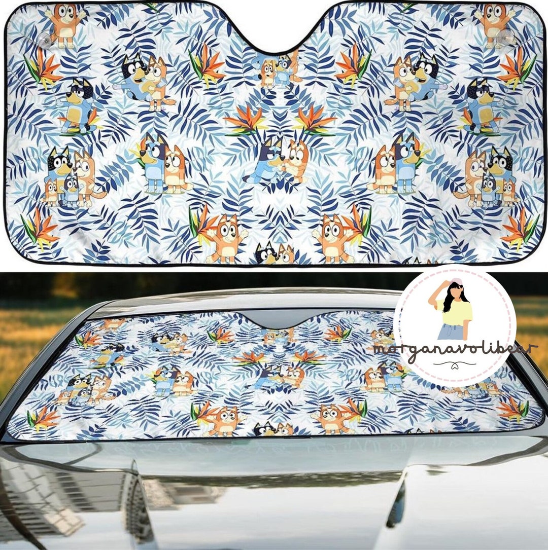 Bluey Car Sunshade Bluey Car Decor Bingo Auto Sunshade - Etsy