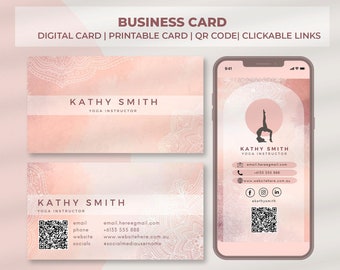 Digital Business Card With QR Code, Business Card, Interactive Business ...