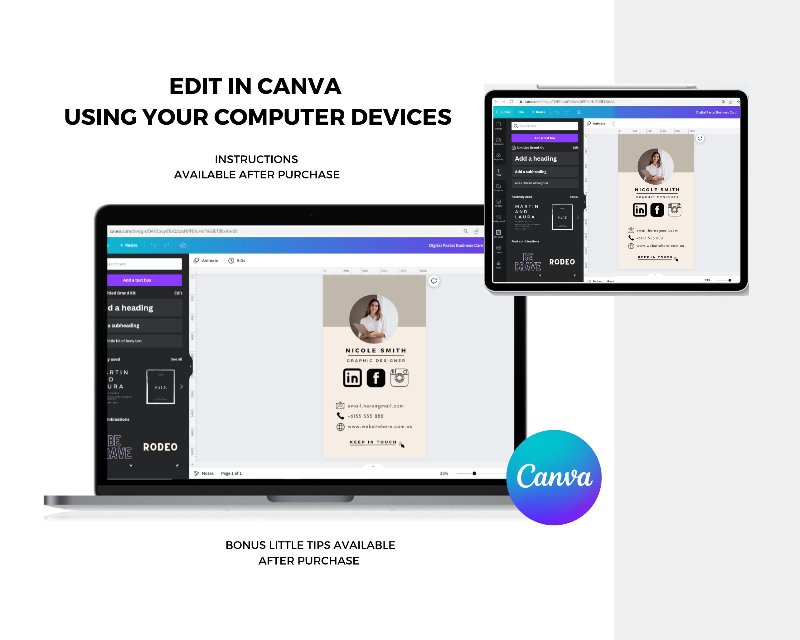 Digital Business Card With Qr Code Business Card Interactive Business Card Printable Business