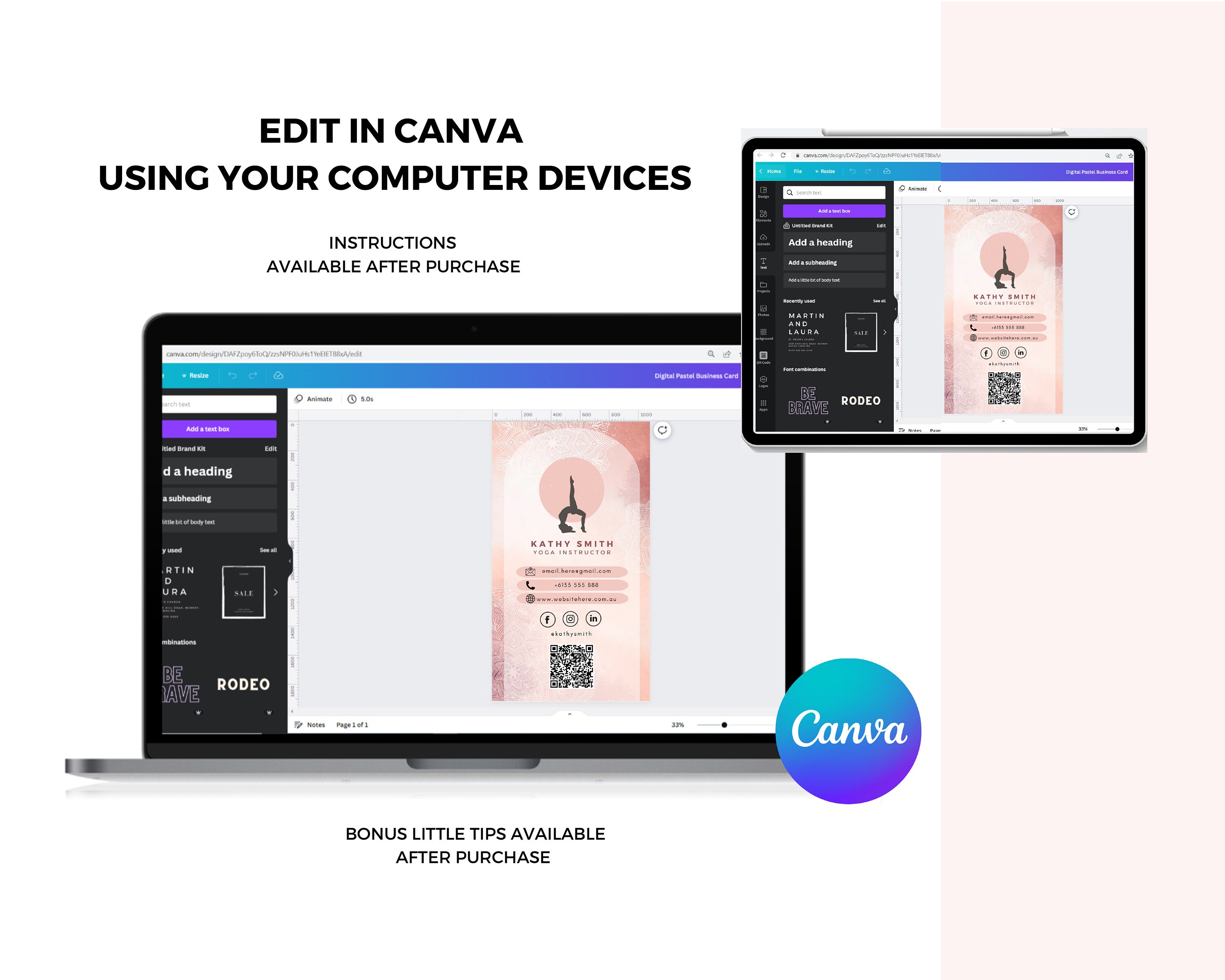 Digital Business Card With QR Code, QR Code Business Card, Interactive ...