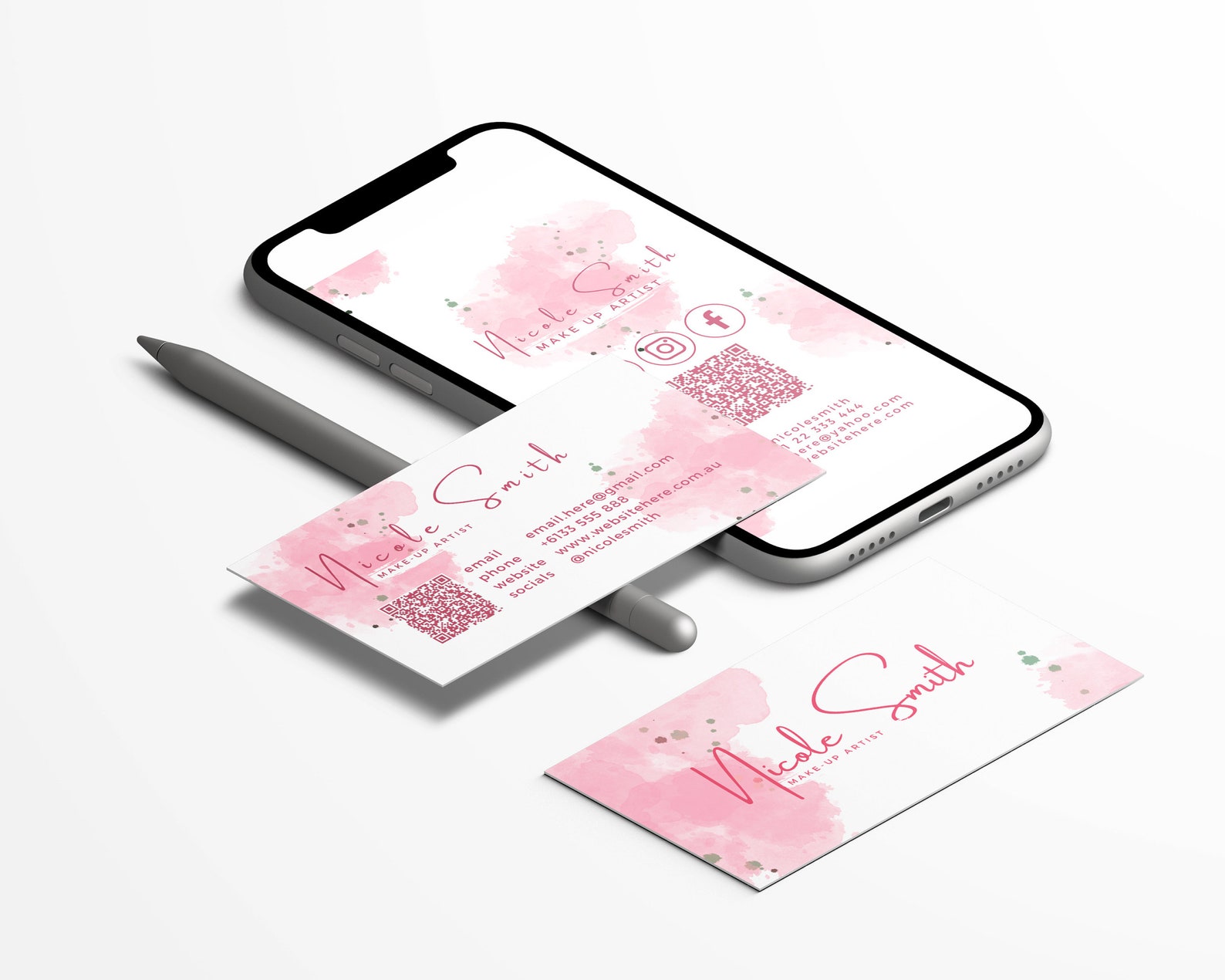 Digital Business Card With QR Code, Business Card, Interactive Business ...