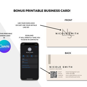 Digital Business Card With QR Code, Business Card, Interactive Business ...