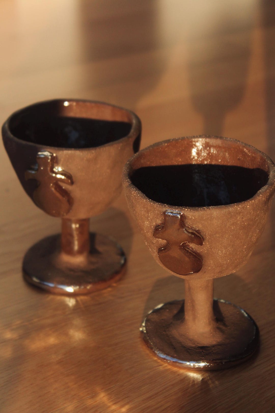 Pottery Wine Goblet, Stoneware Wine Glasses, Pottery Wine Cup, Ceramic ...