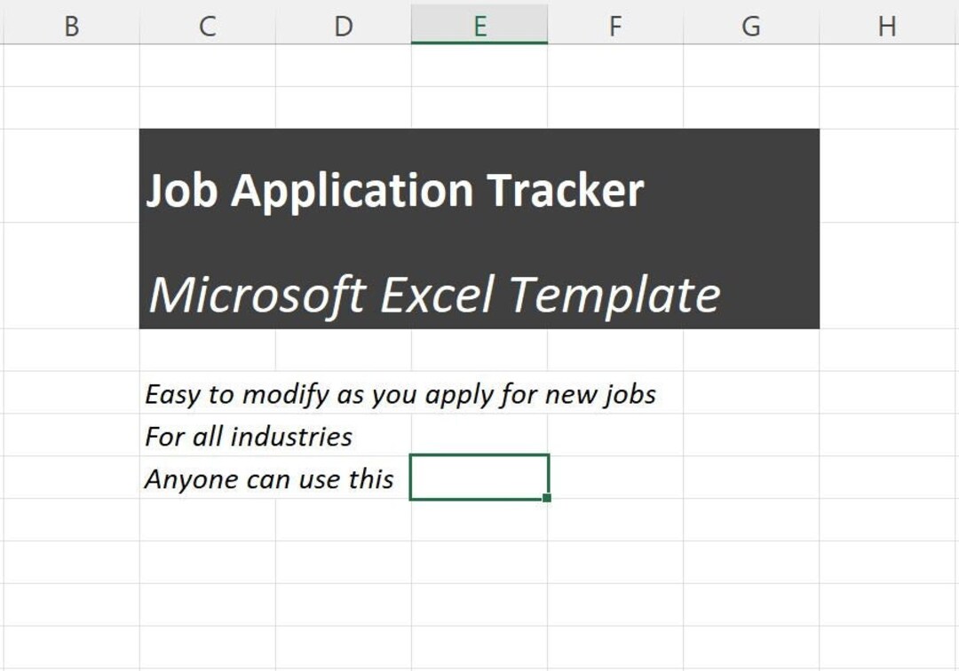Job Application Tracker Template in Excel - Etsy