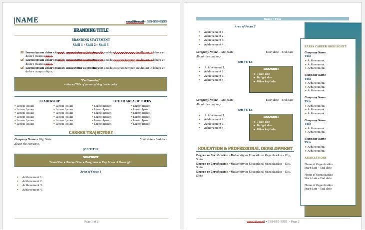Modern Resume Format ATS Compatible - Etsy