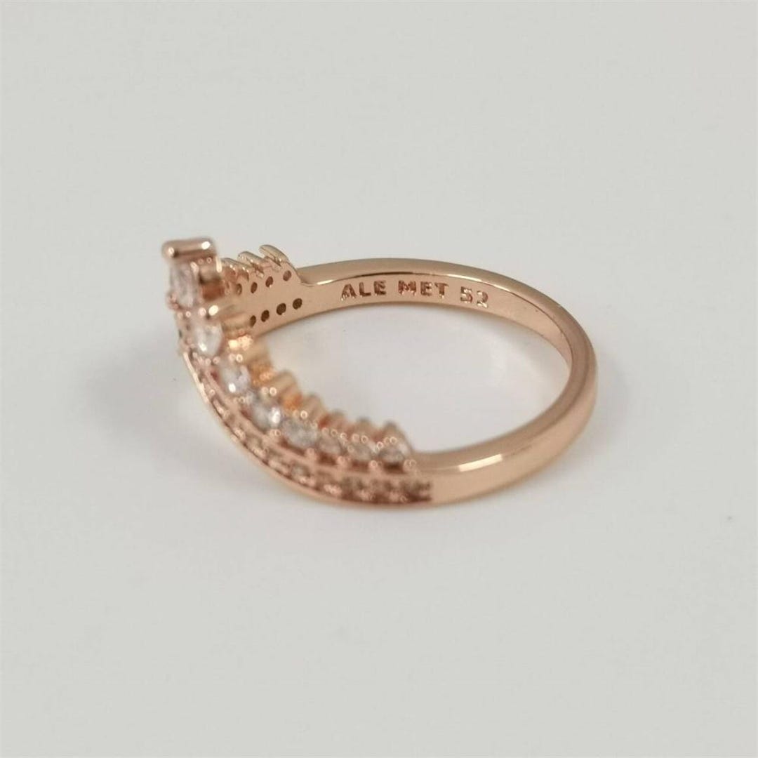 Sparkling 925 Sterling Silver Princess Wish Wishbone Style Cz Ring - Etsy