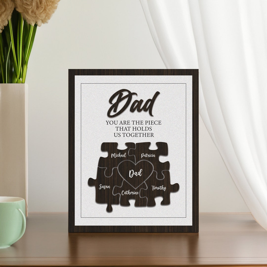 Personalized Father's Day Puzzle Sign, Fathers Day Gift, 2024 Fathers ...
