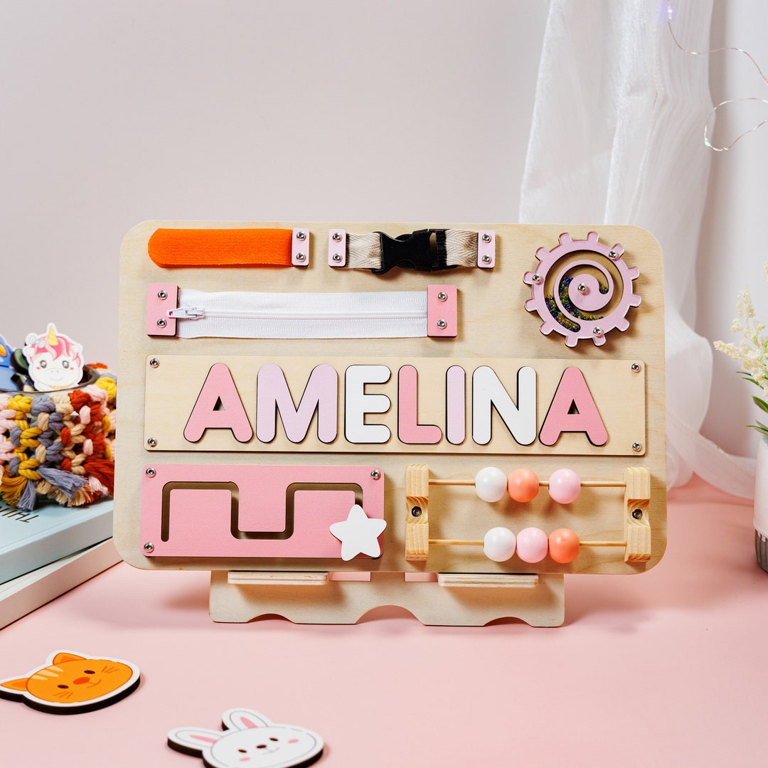 Personalized Baby Pinky Vehicle Busy Board, Custom Vehicle-themed ...