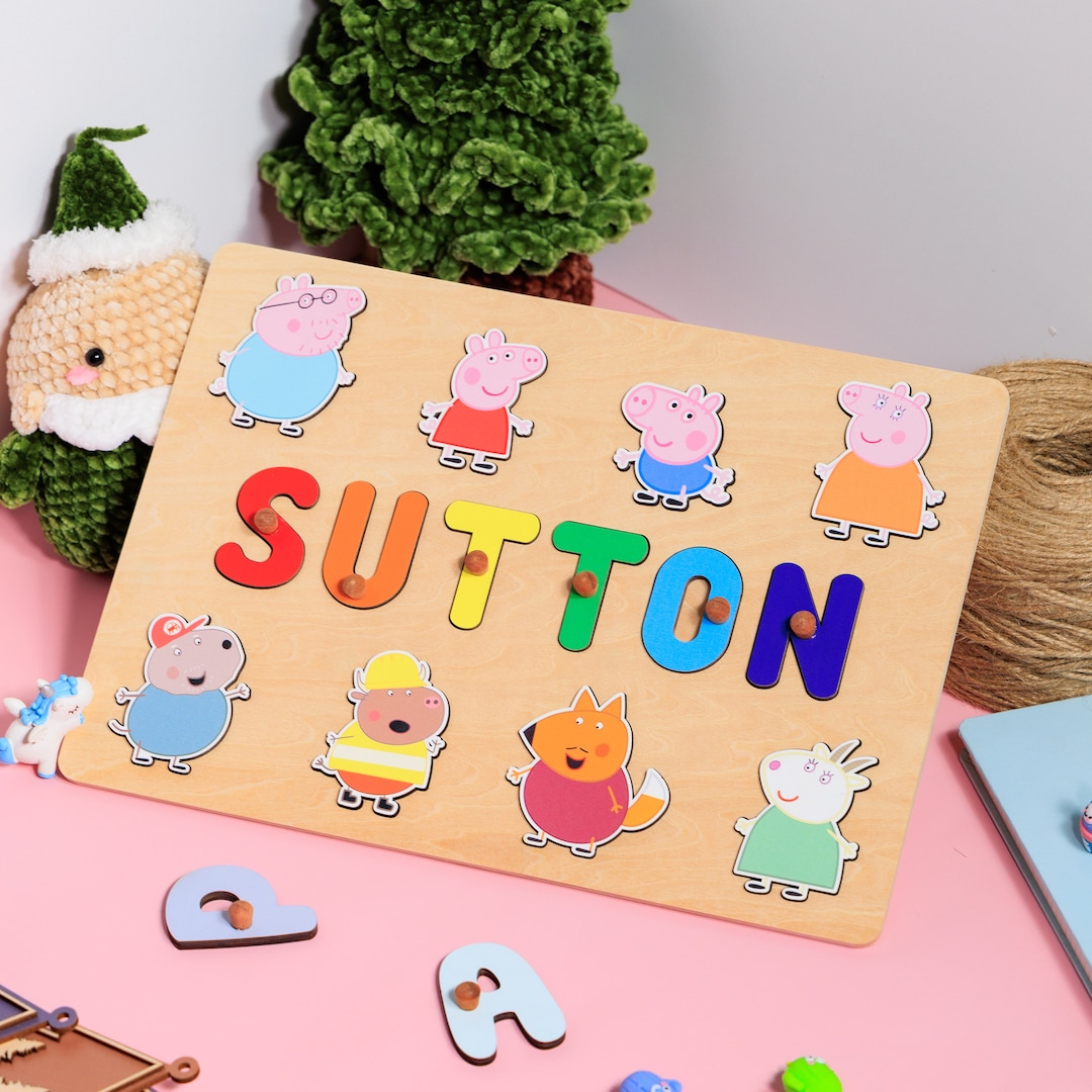 Personalized Cartoon Baby Name Puzzle Personalized Baby Name - Etsy