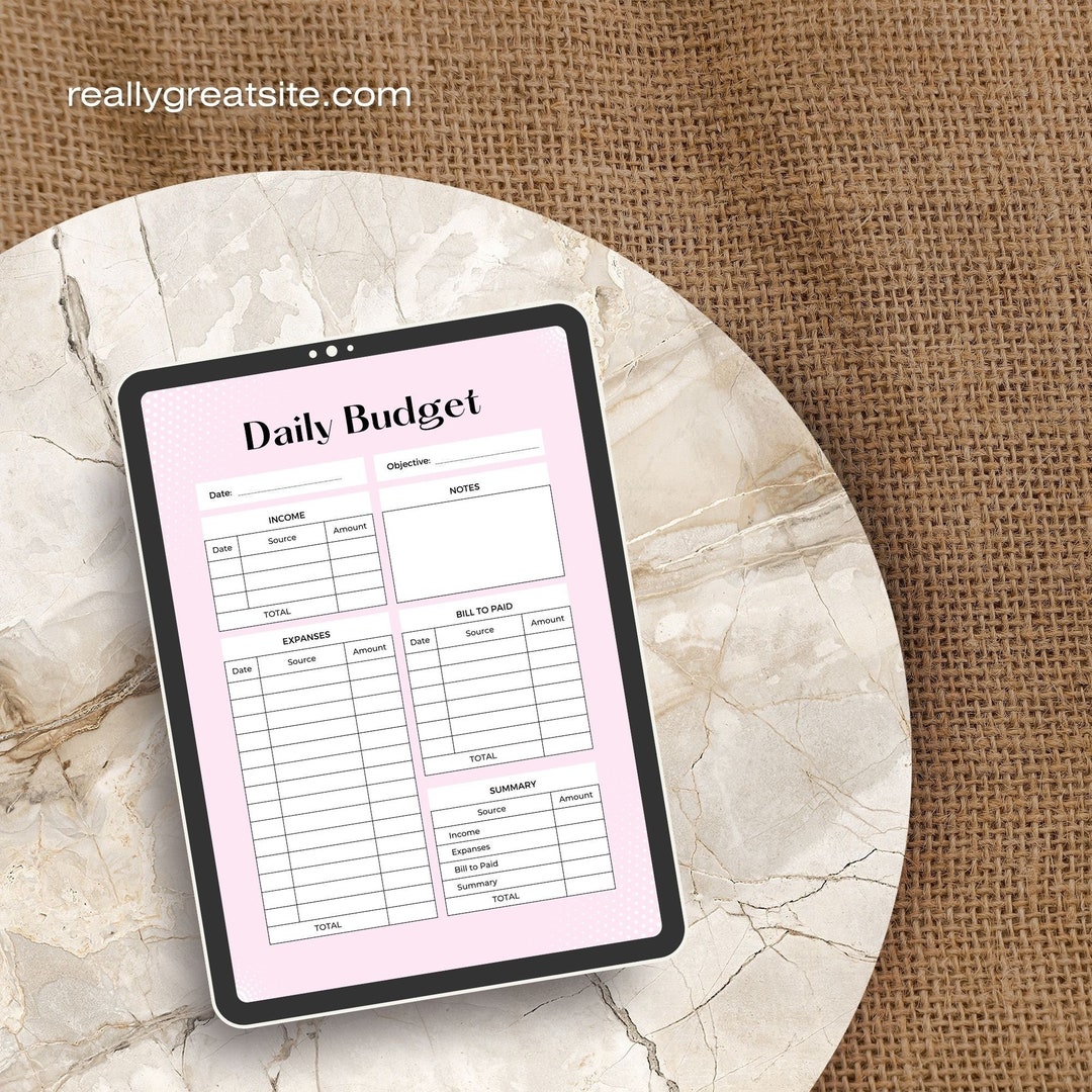 Daily Budget Planner, Digital Product, Budgeting, Organization ...