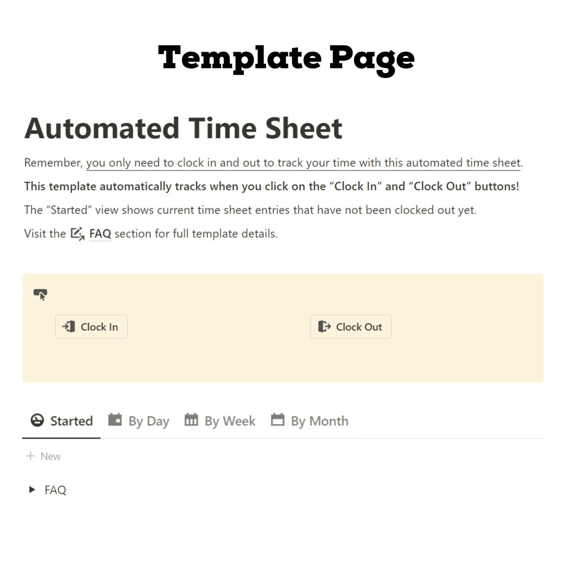 Automate Your Time Sheet, Timesheet Notion Template to Make Tracking ...