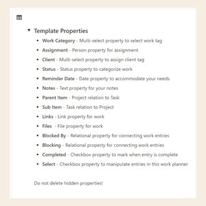 One Page Work Planner Notion Template Notion Work Dashboard - Etsy