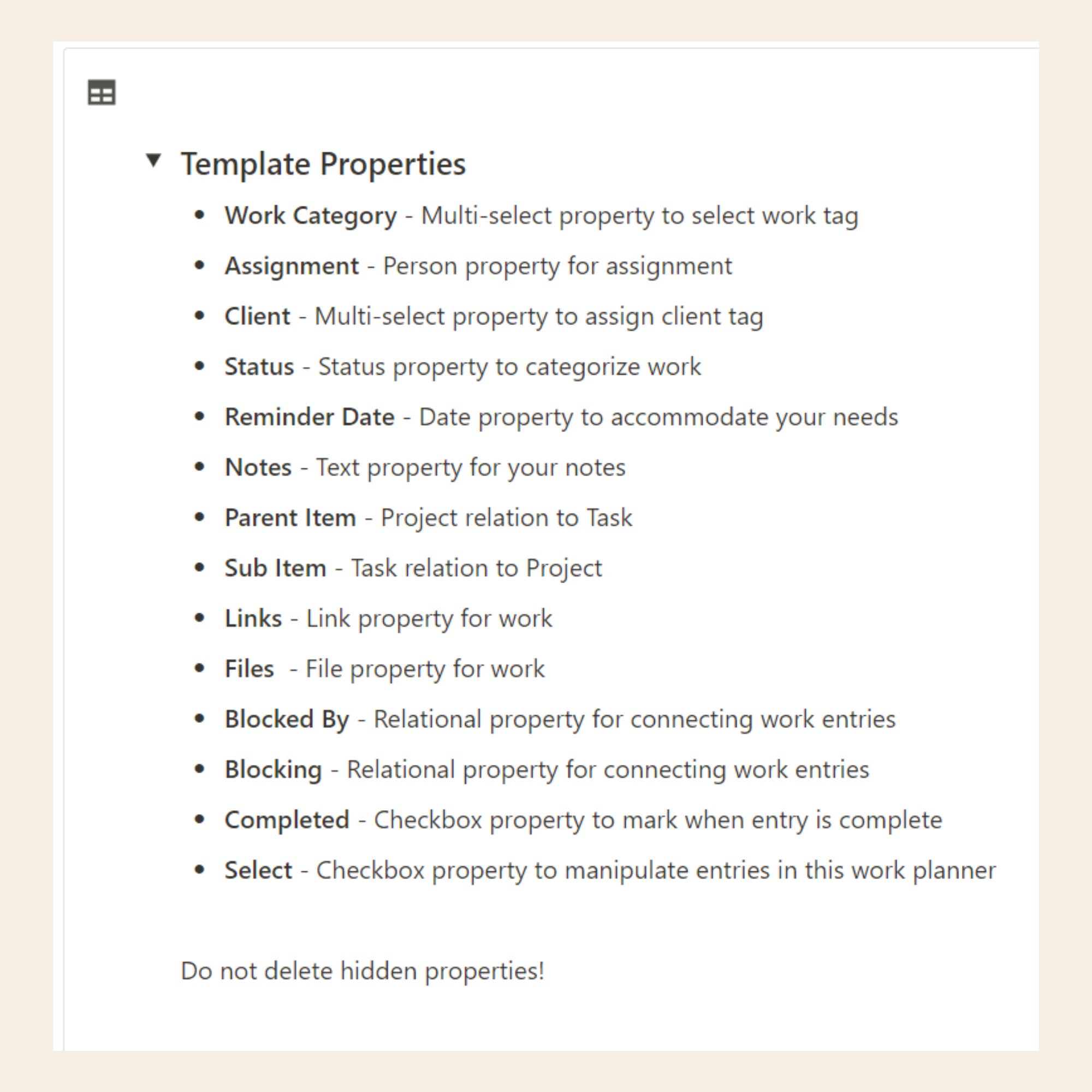 One Page Work Planner Notion Template Simplify Your Project - Etsy Australia