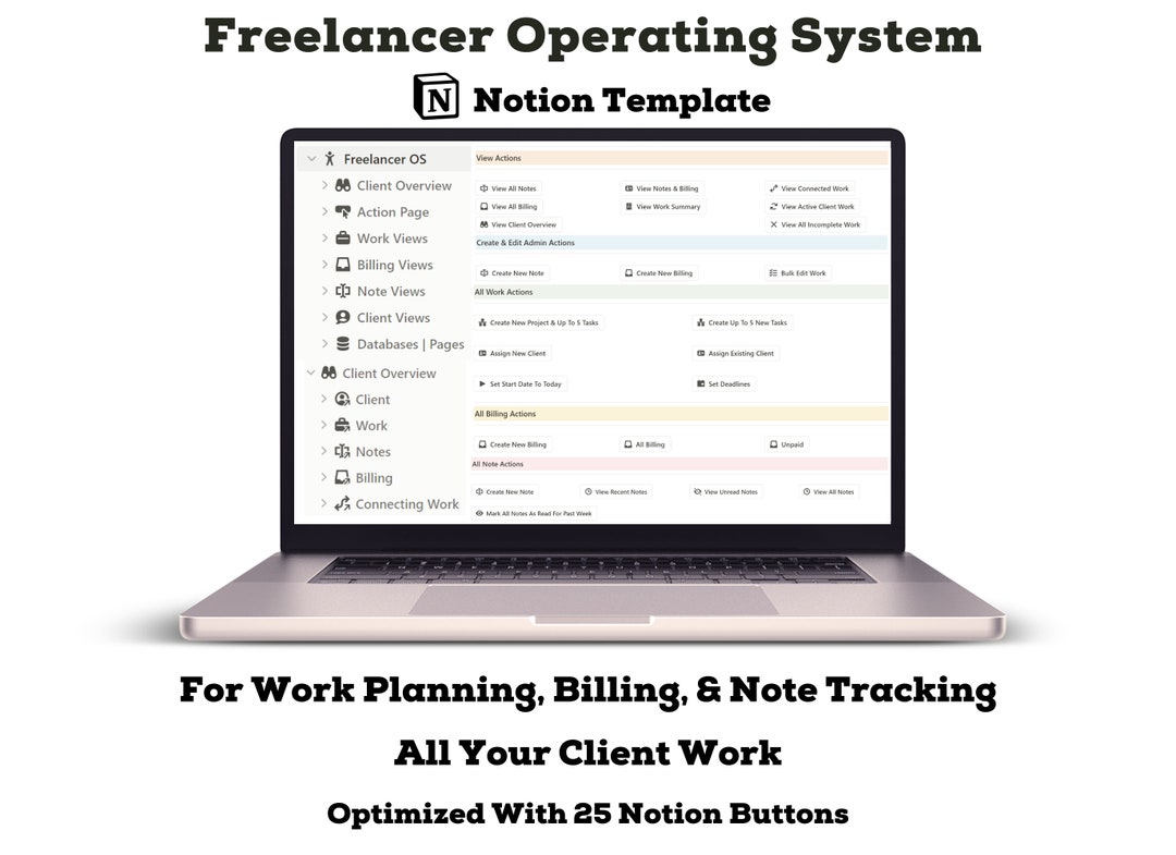 Freelancer Operating System Notion Template for Client Work Management, All-in-one Freelancer ...