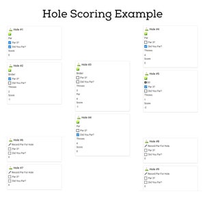 Disc Golf Scorecard & Golf Scorecard Notion Template, Solo Scorecard ...