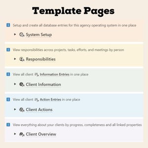 Agency Operating System Notion Template Client Management - Etsy