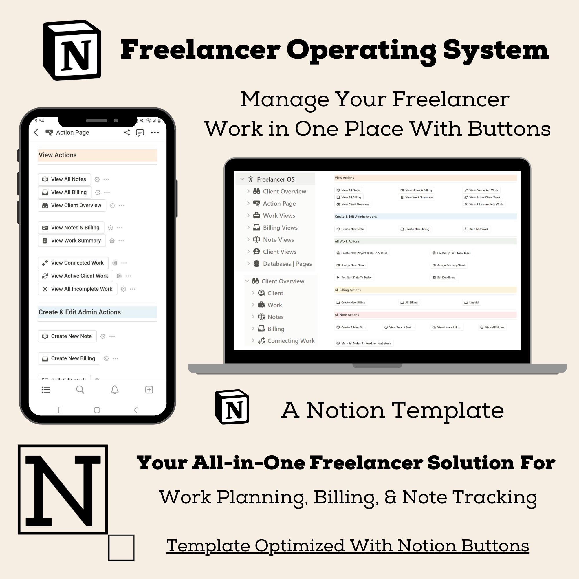 Operating Systems Notion Template Bundle Agency & Freelancer - Etsy Australia