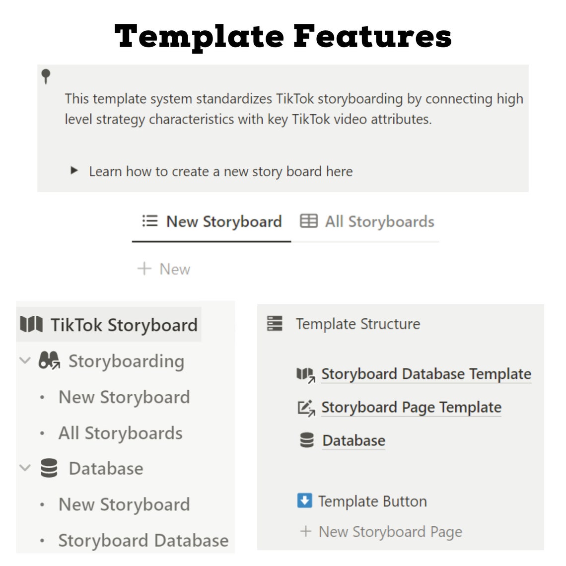 Tiktok Storyboard Notion Template, Plan Your Video Content, Tiktok Video Planner, Storyboard ...