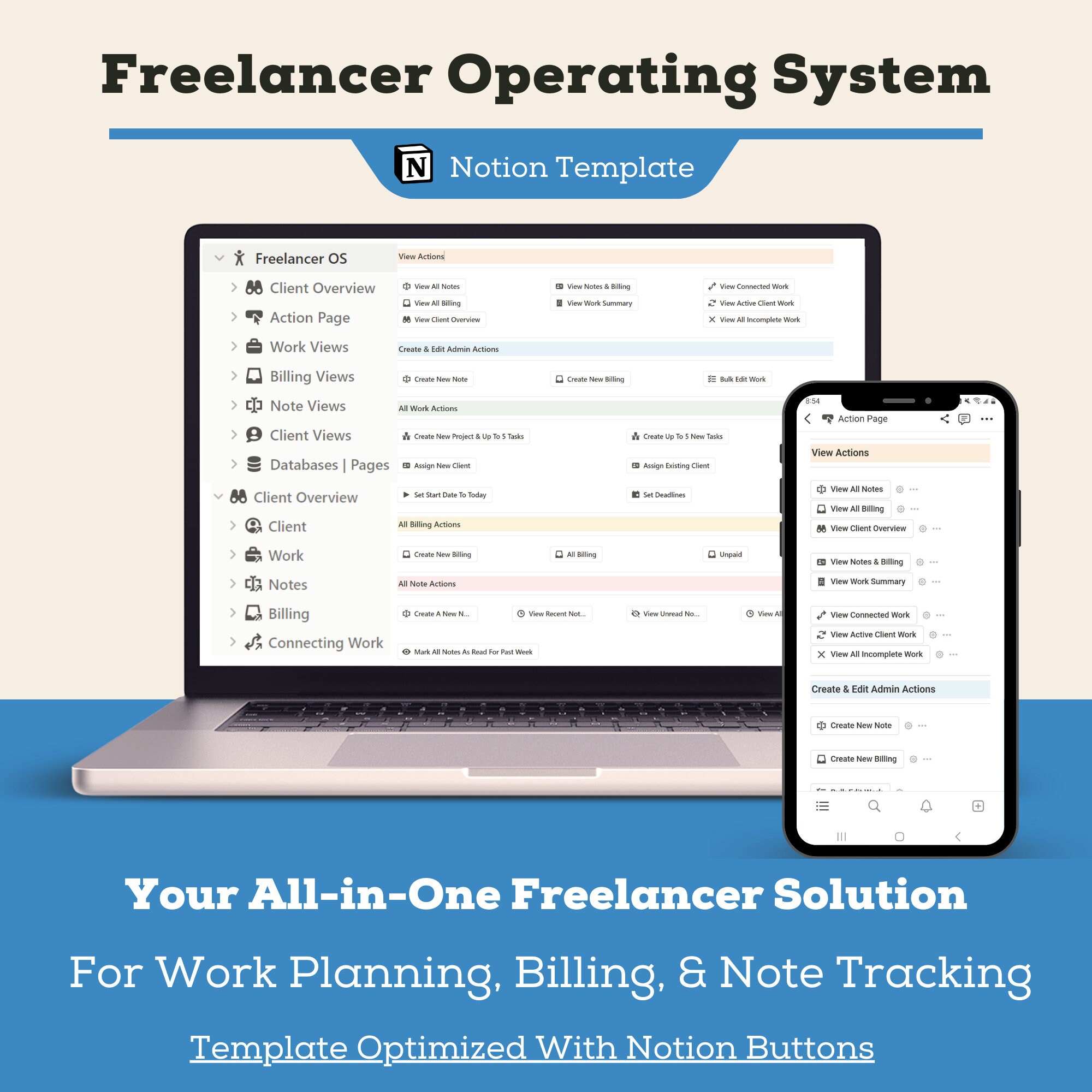 Operating Systems Notion Template Bundle Agency & Freelancer - Etsy