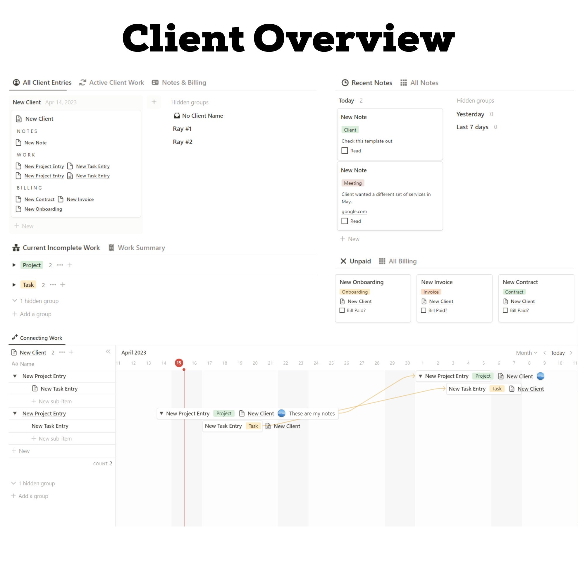 Operating Systems Notion Template Bundle, Agency & Freelancer Notion Dashboard for Client ...