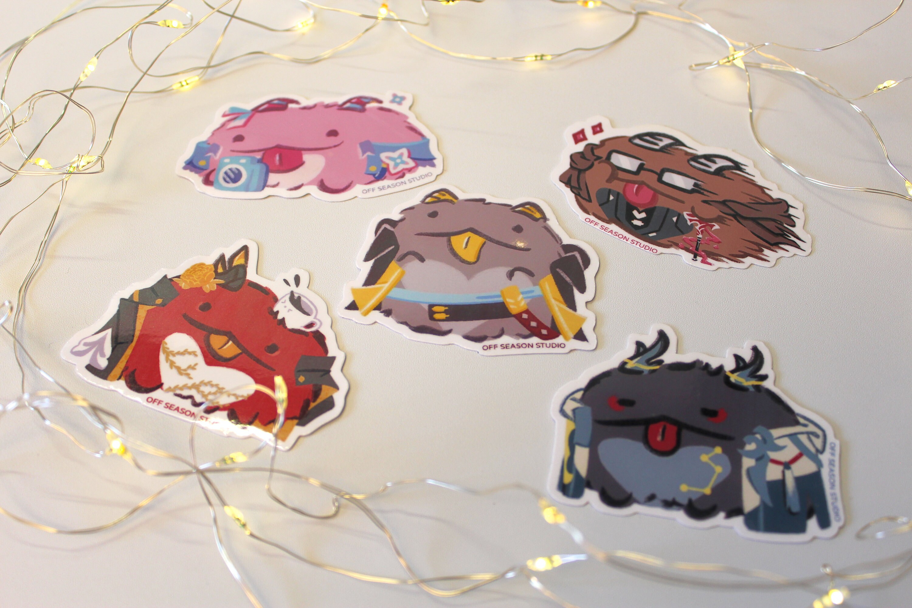 Astral Express Sticker Set 5-pack Honkai Star Rail, Welt, Himeko, Dan ...