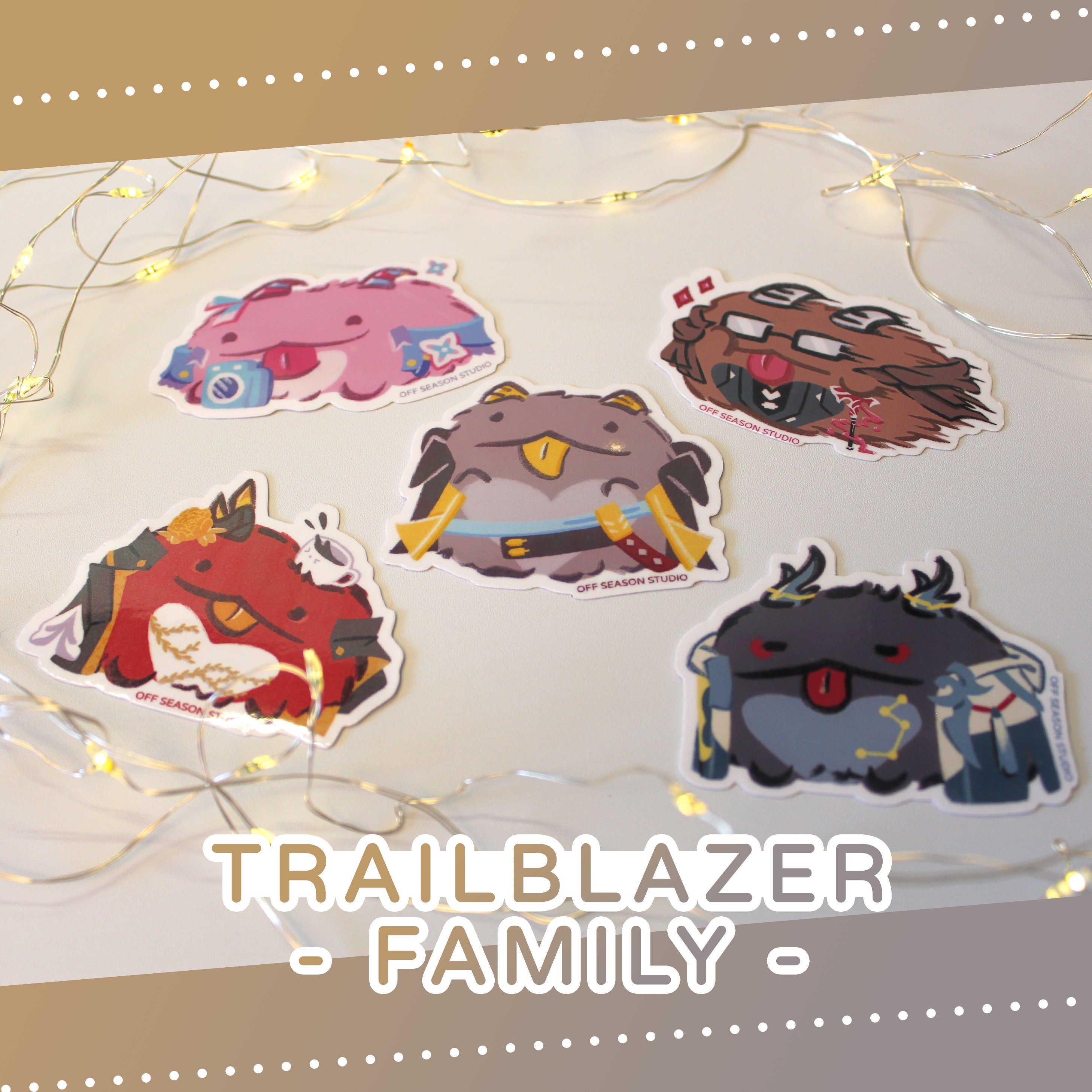 Astral Express Sticker Set 5-pack Honkai Star Rail, Welt, Himeko, Dan ...