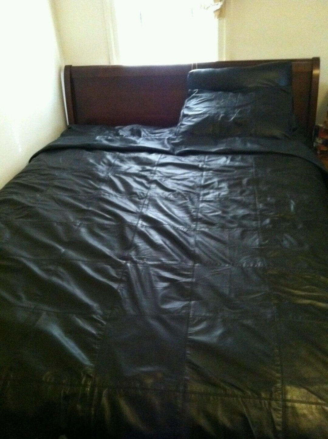 100% Real Soft High Quality Sheep Skin Leather Bed Sheet With Pillow ...