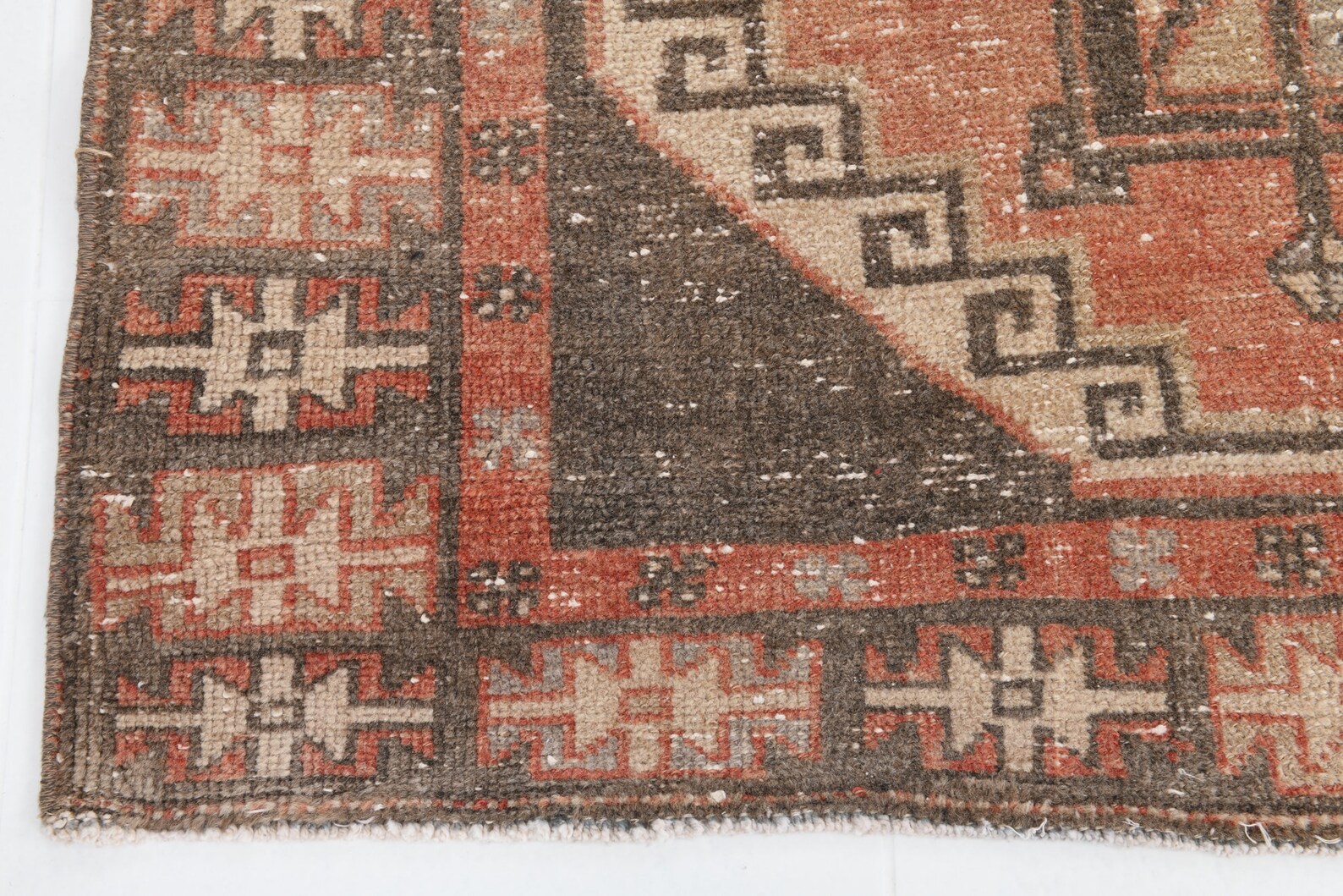 4x11 Rustic Farmhouse Vintage Runner Rug, Turkish Geometric Aesthetic ...