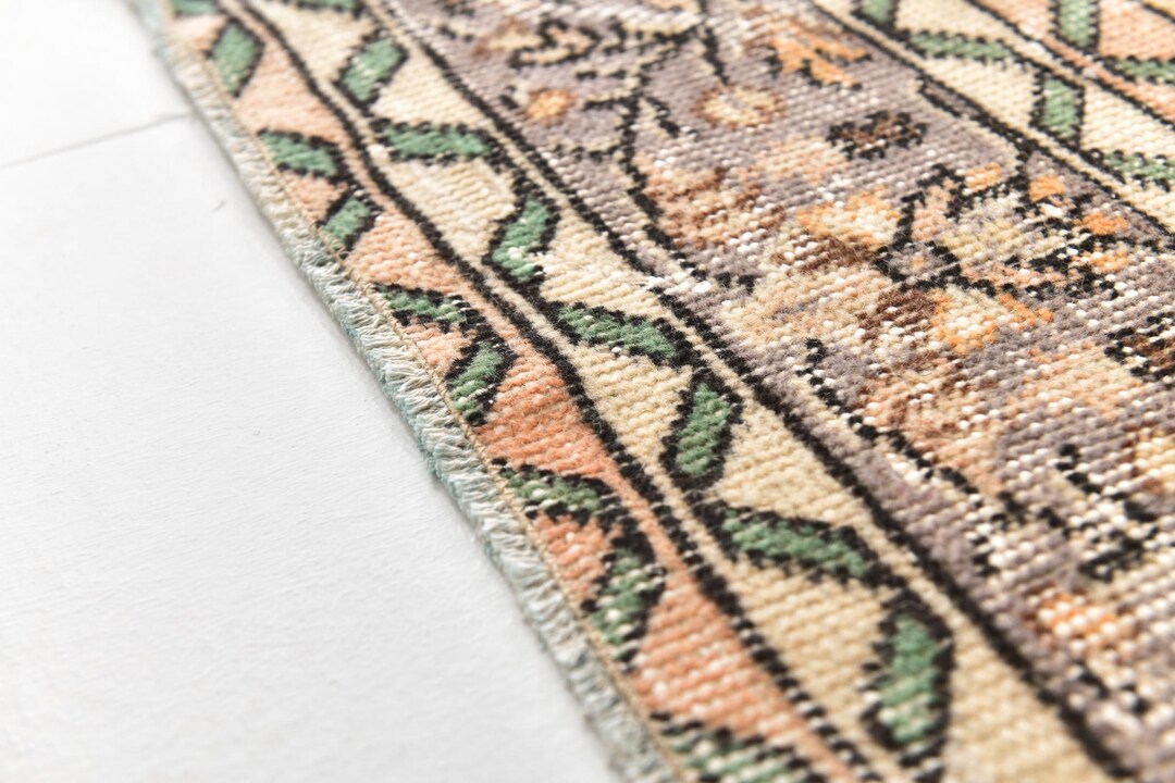 6x9 Beige Vintage Rug, 6x9 Brown Persian Rug, 6x9 Wool Rug, Earth Tone ...