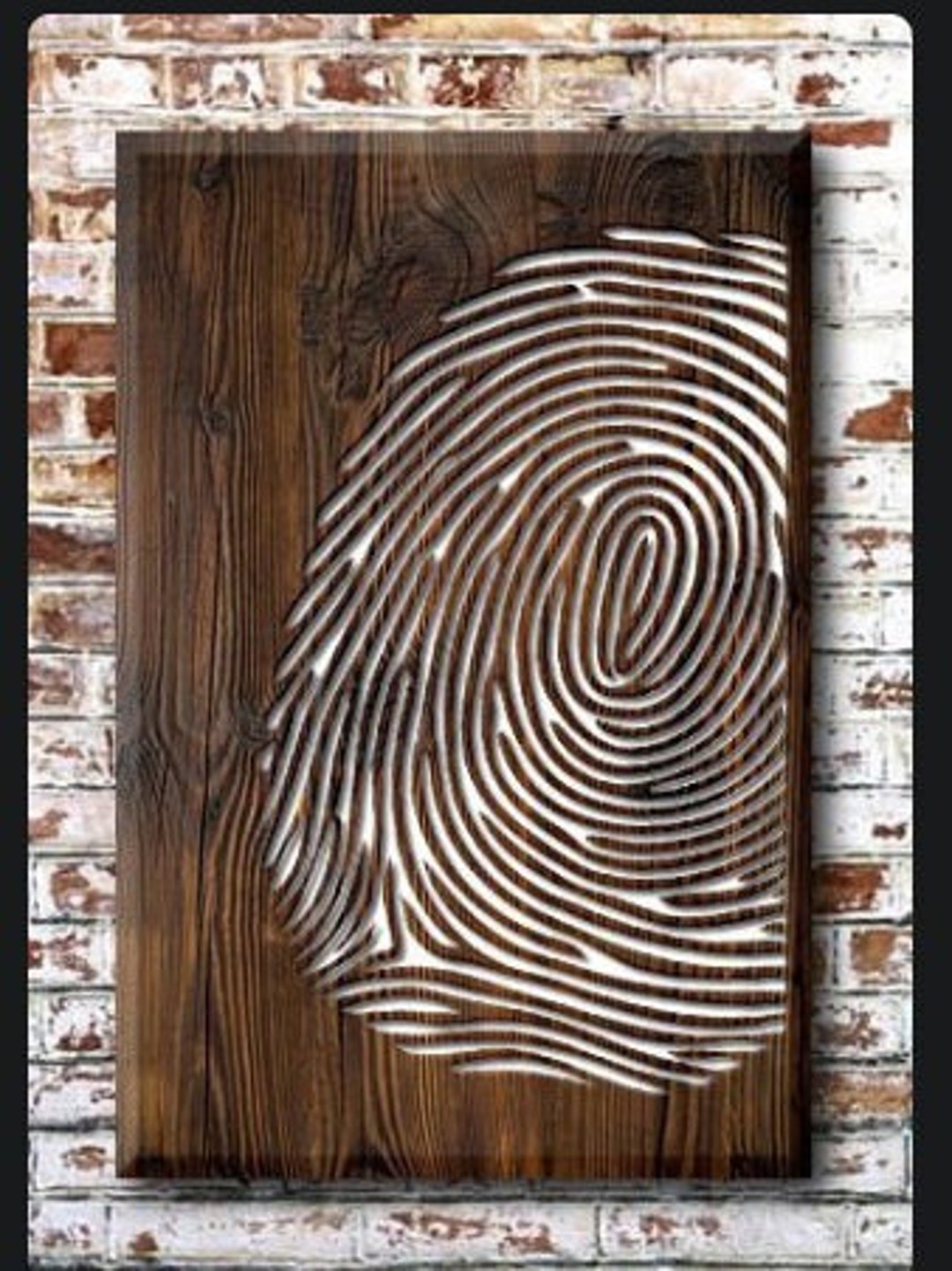 Laser Cut Fingerprint Wood Wall Decor Cdr Dxf Svg Ai File - Etsy