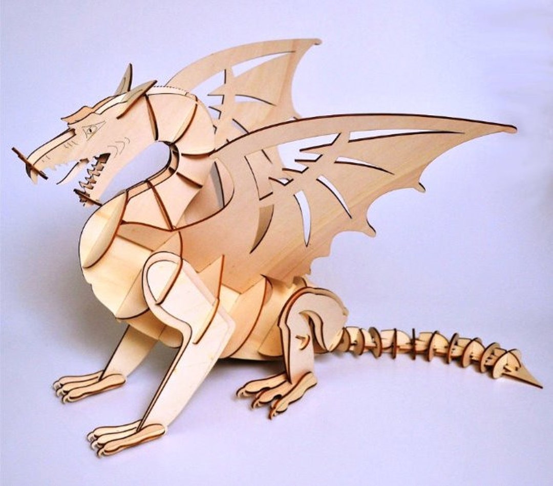 Laser Cut Dragon Model Decor Cdr Dxf Svg Ai File - Etsy UK